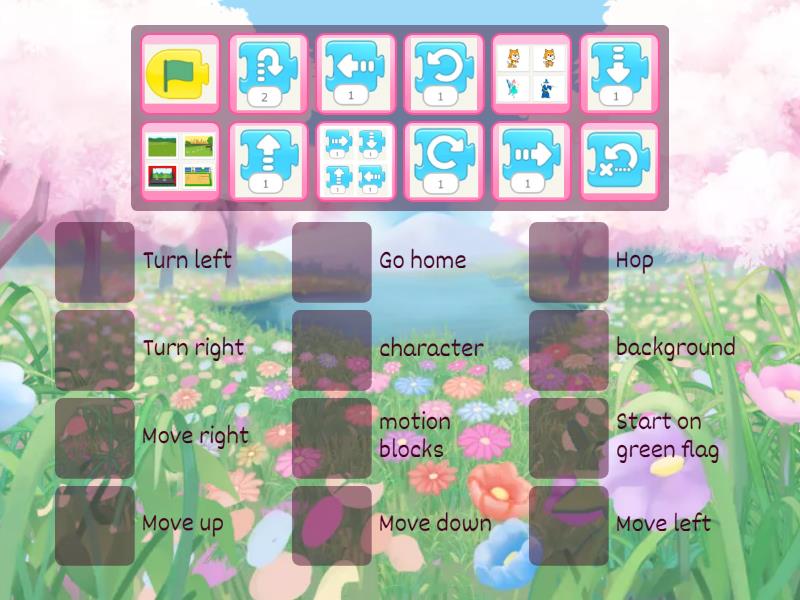 SEQUENCING_Class 1_Intermediate_Vocabulary_Act 1 - Match up