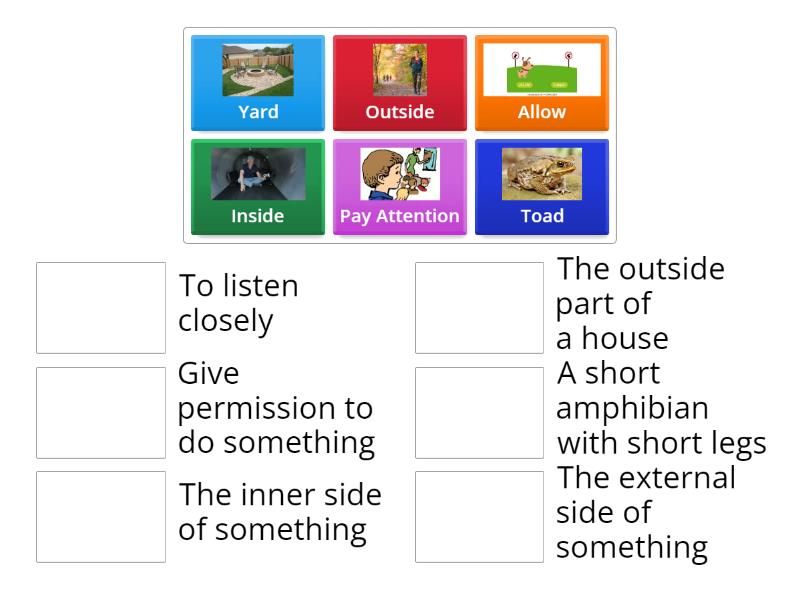 Tuck Everlasting - Chapter 3 Vocabulary - Match up