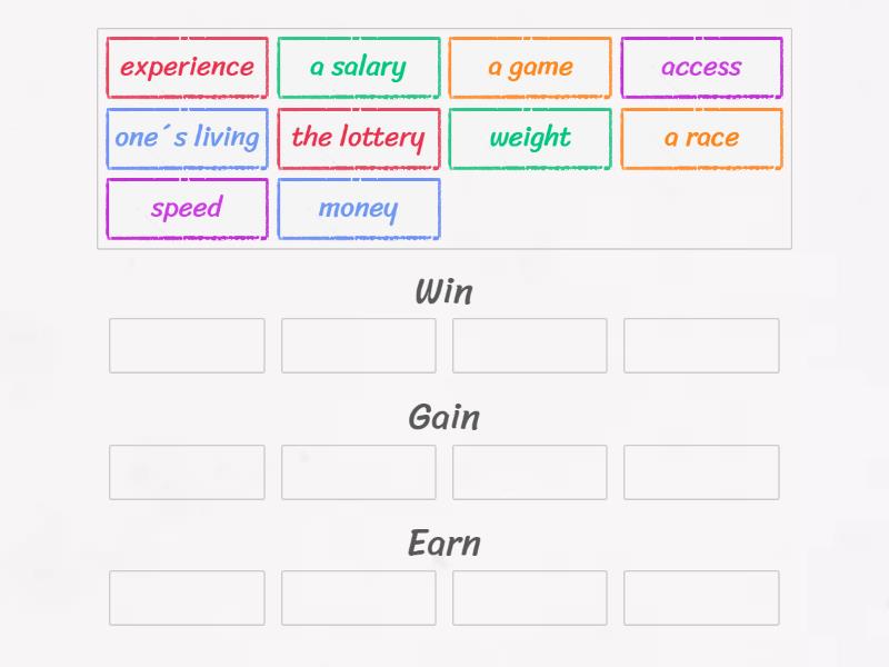 Collocations - Group sort