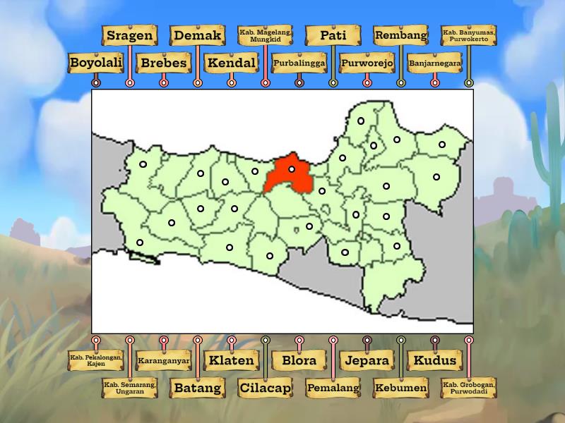 PETA BUTA JAWA TENGAH versi 1 - Labelled diagram