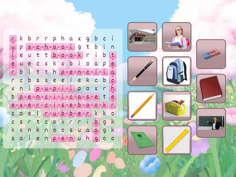 School Things - Wordsearch