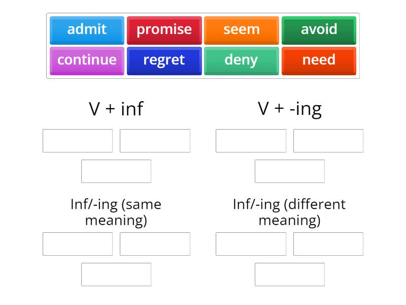VERB PATTERN (DEMO) - Group sort