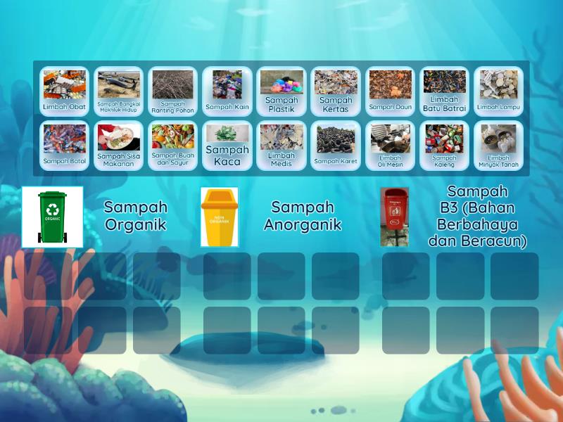 Mengenal Jenis-jenis Sampah - Ordenar por grupo