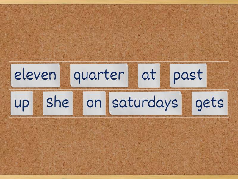 SIMPLE PRESENT - Unjumble