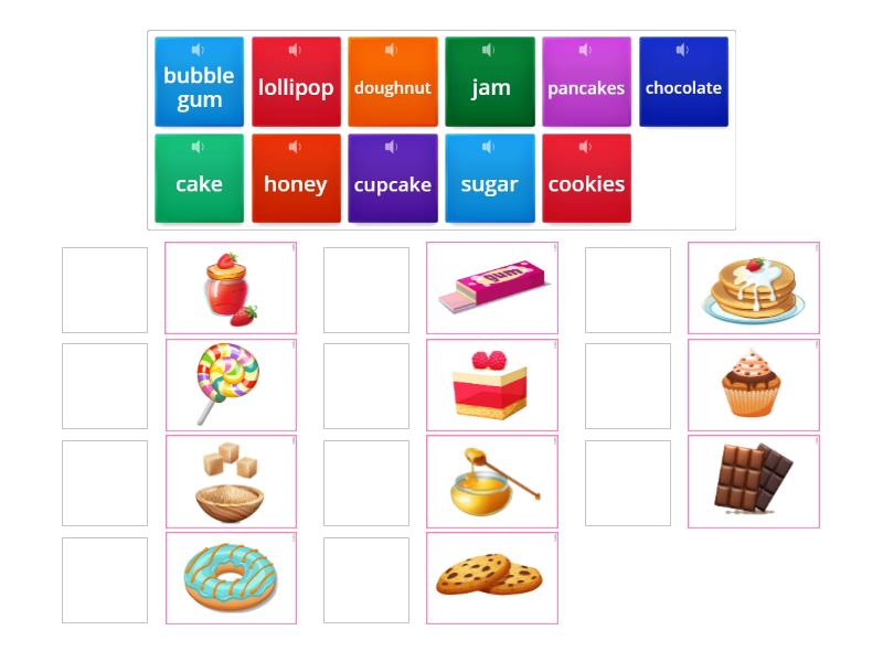 b4 unit 6 sweets - Une las parejas