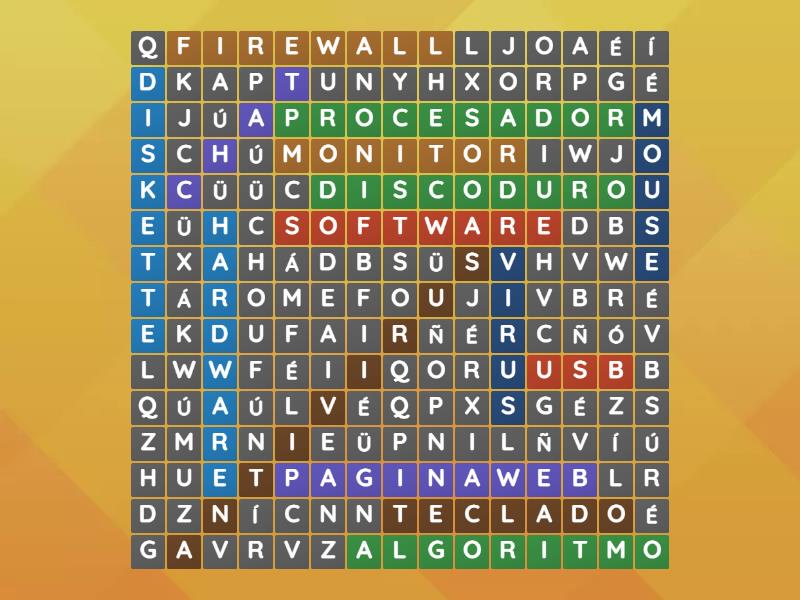 ELEMENTOS DE TIC - Wordsearch