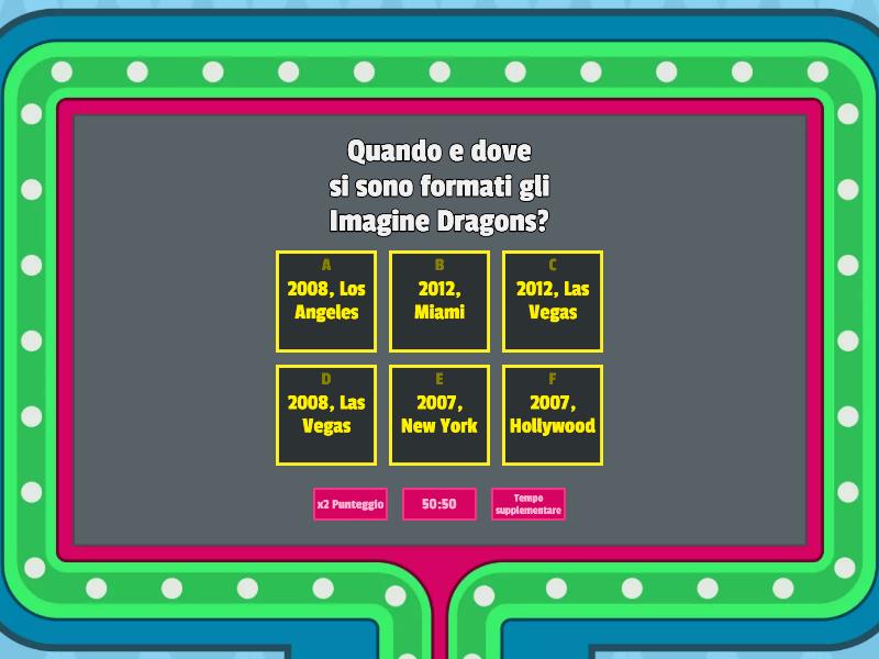 Imagine Dragons Quiz - Gameshow quiz