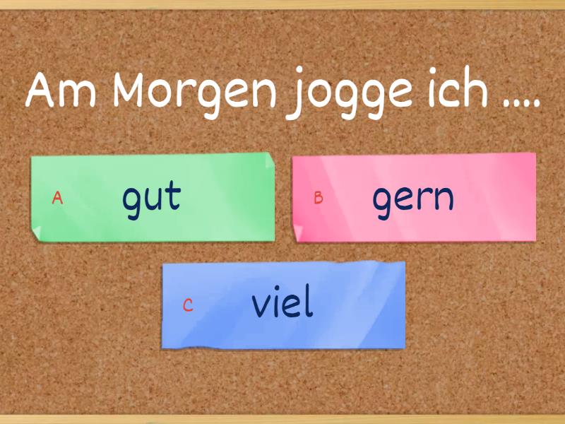 gut - gern - viel - Cuestionario