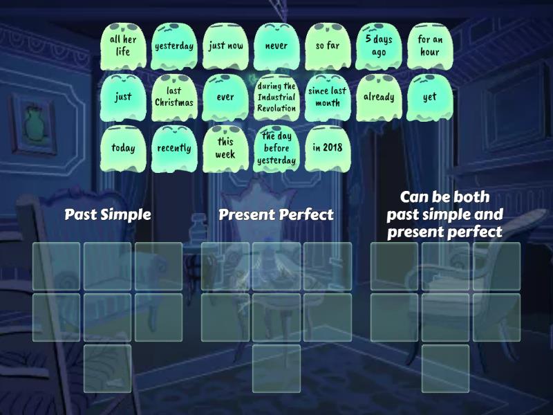 Adverbials Present Perfect Past Simple Group Sort