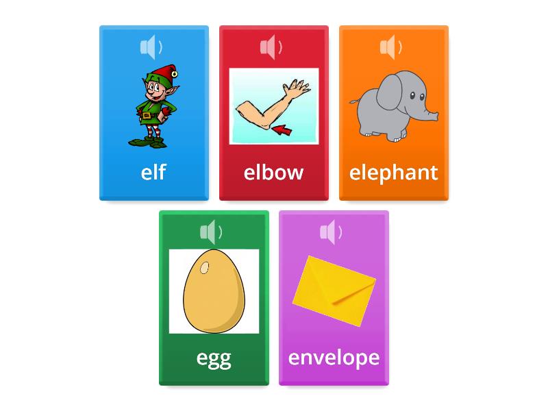 Letter Ee - Flip tiles