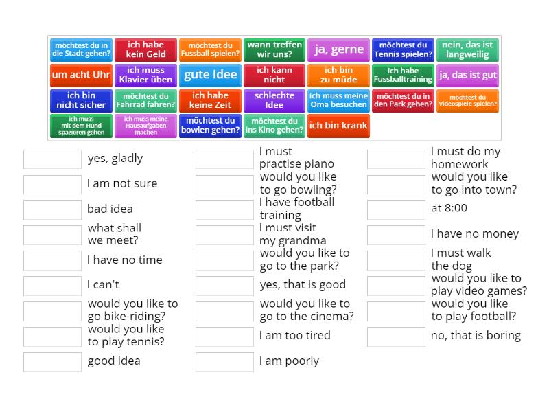 Invitations, Accepting, Rejecting, Excuses - Match up