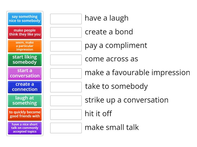 High Note 4 Unit 1C Idioms - Match up