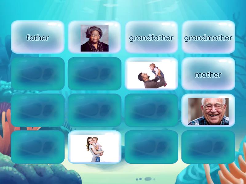 Family members memory game - Matching pairs
