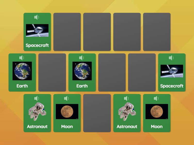 Space Vocabulary - Matching pairs