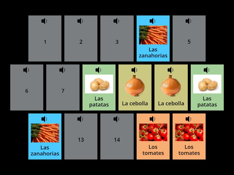 Los vegetales (Vegetables) - Parejas