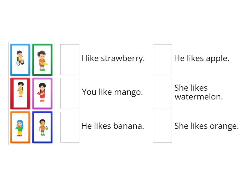I like fruits - Match up