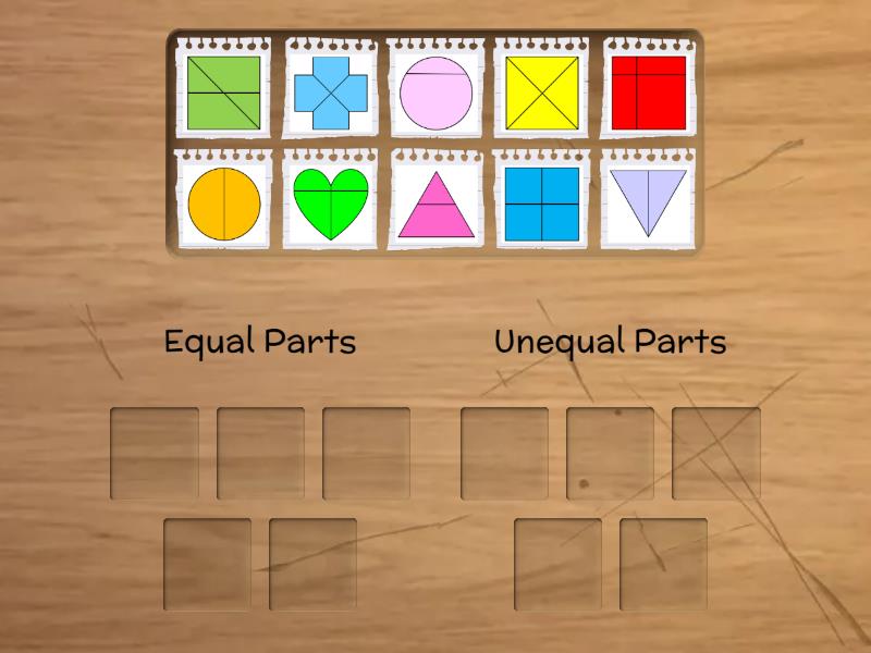Equal or Unequal Parts - Ordenar por grupo