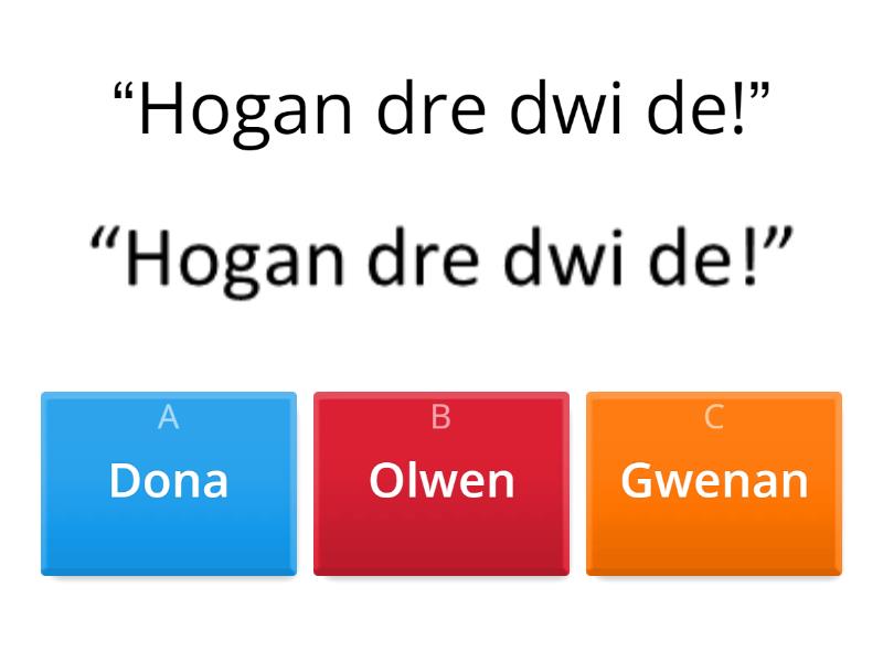 Pwy ? Tasgau Llinyn Trons - Quiz