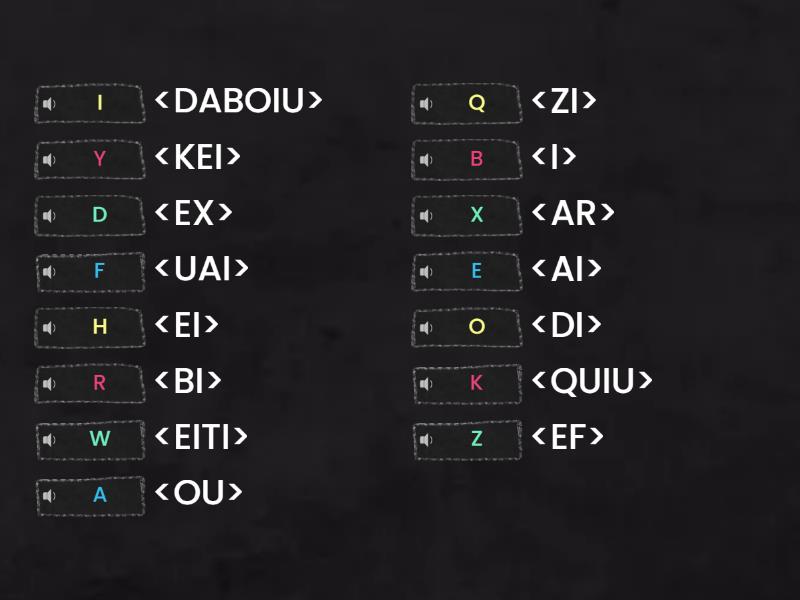 PITCH - Alphabet - Match up