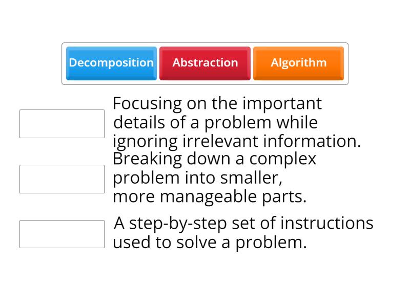 Computational Thinking Key Terms Match Up