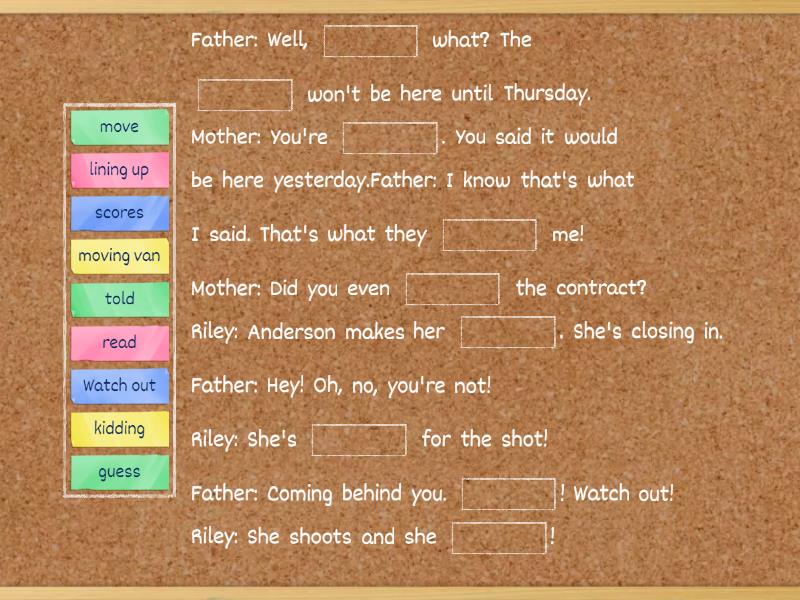 Inside Out 09:52-11:52 dialogues - Complete the sentence