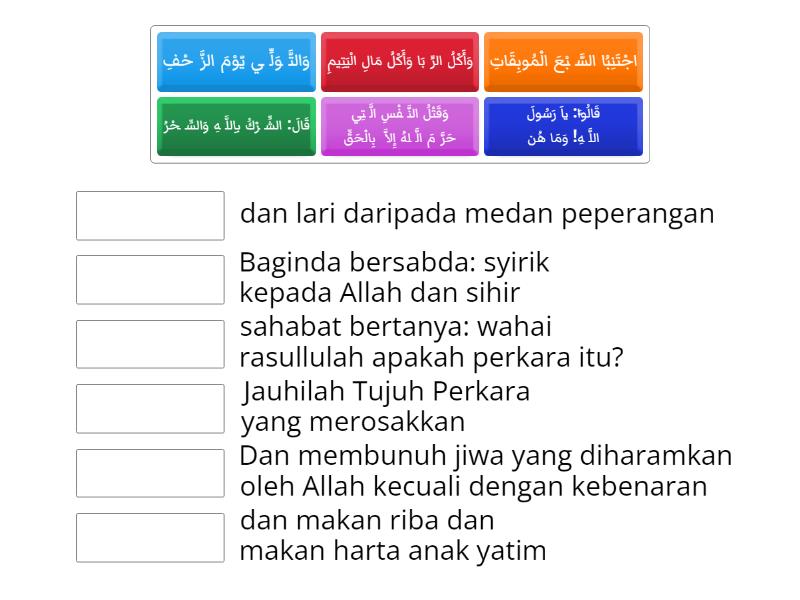 Hadis Hindari Dosa- dosa besar - Match up