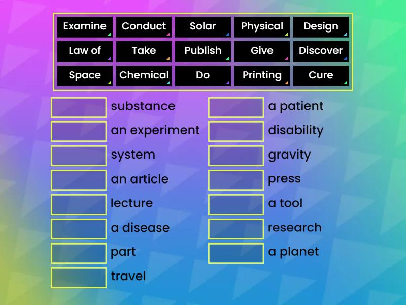 8th Grade Unit 9.01 vocabulary - Match up