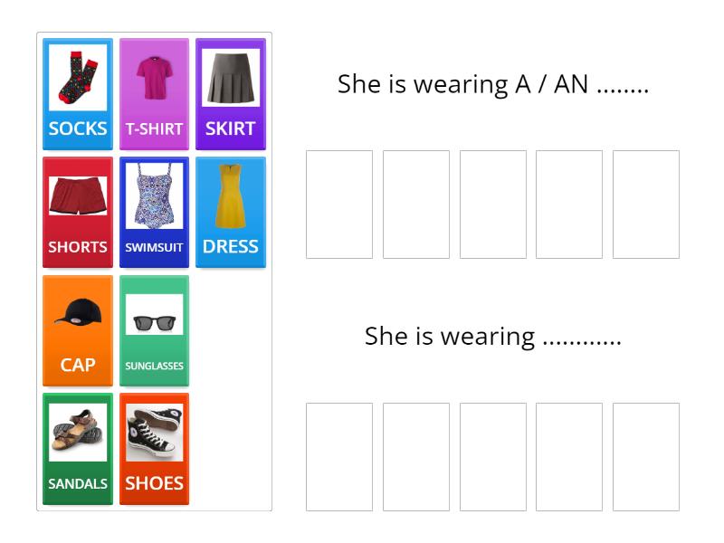 Clothes - singular and plural - Group sort