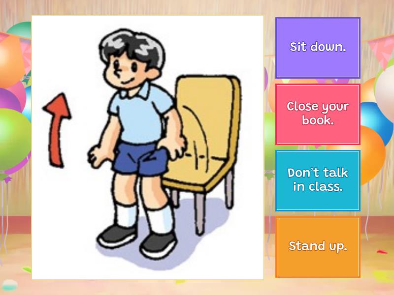 1A Unit 4 Classroom instructions - Quiz