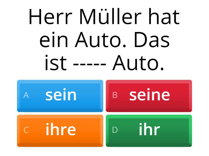 possessive artikel - Quiz