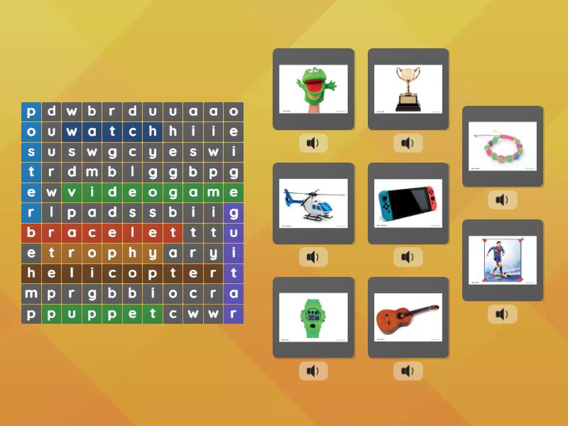 My things - Wordsearch