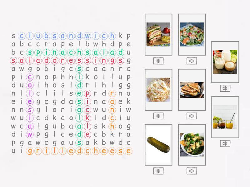 Lunch - Wordsearch