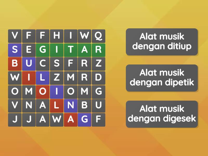 TTS SENI MUSIK - Wordsearch