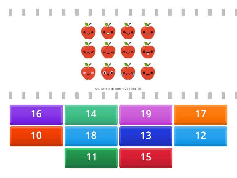 Kindergarten Counting 10-20 - Match the picture with the number. - Find ...