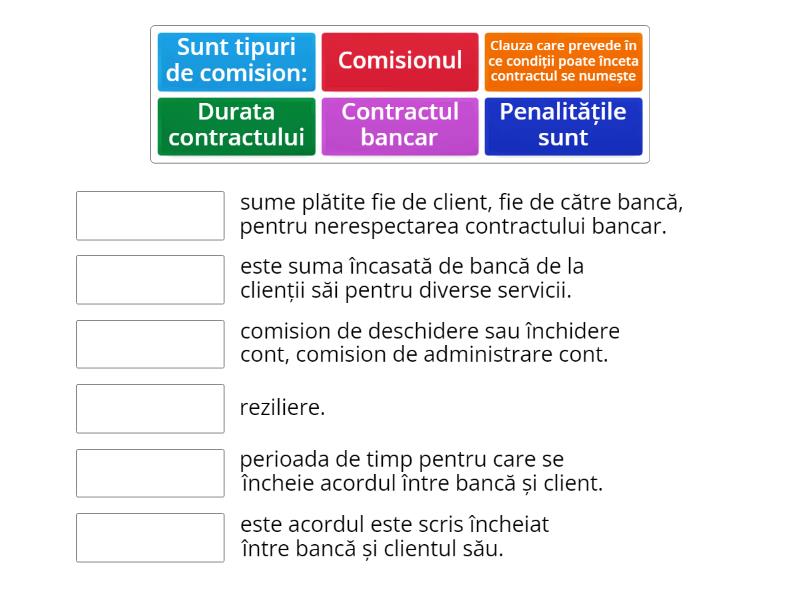 Contractul bancar - Match up