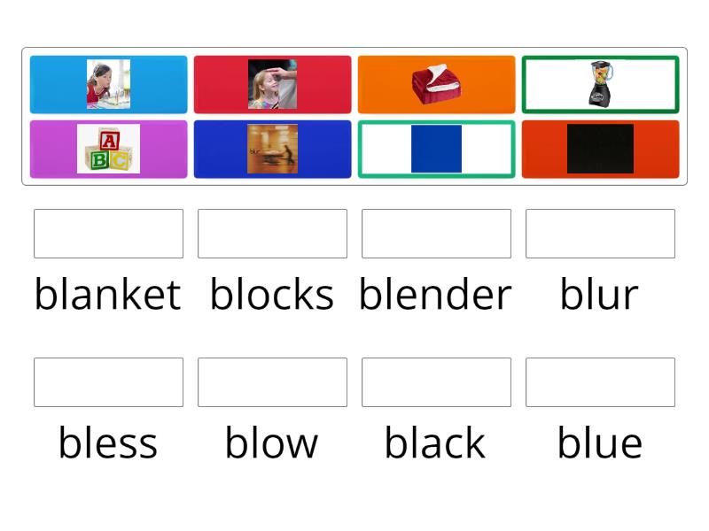 SWBAT match the beginning consonant blend -bl sound with its correct ...