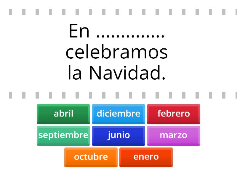 Los meses del año - Find the match