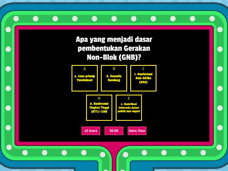 quiz gerakan non blok - Gameshow quiz