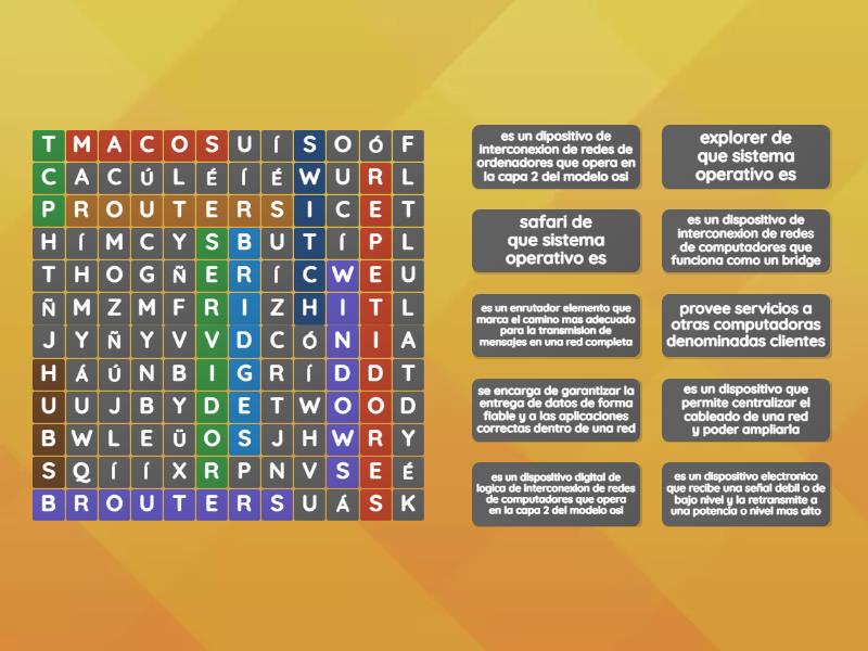 conceptos basicos de internet - Wordsearch