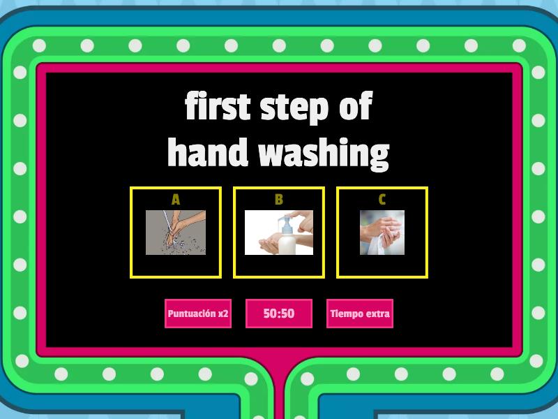 Correct hand washing - Gameshow quiz