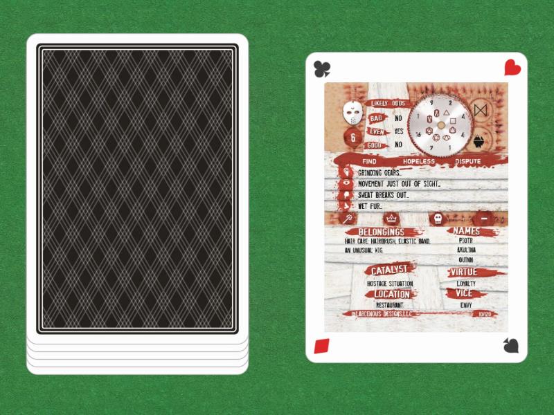 Deck GM de Horror - Cartas al azar