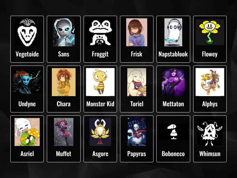 Cara a Cara Undertale - Flip tiles