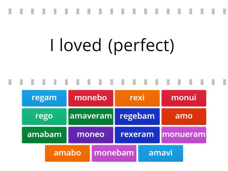 Latin Tense Patterns - Find the match