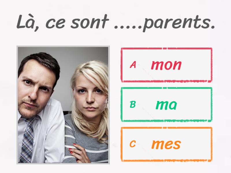 Présenter sa famille. Les adjectifs possessifs. - Cuestionario