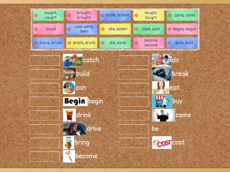 7C Elementary IRREGULAR VERBS PART 1 - Match up
