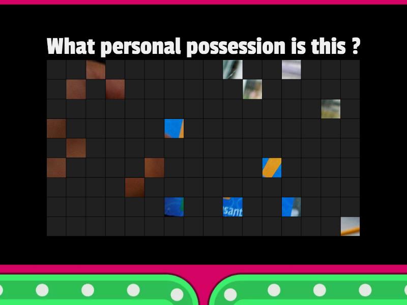 Personal possessions - Acertijo visual