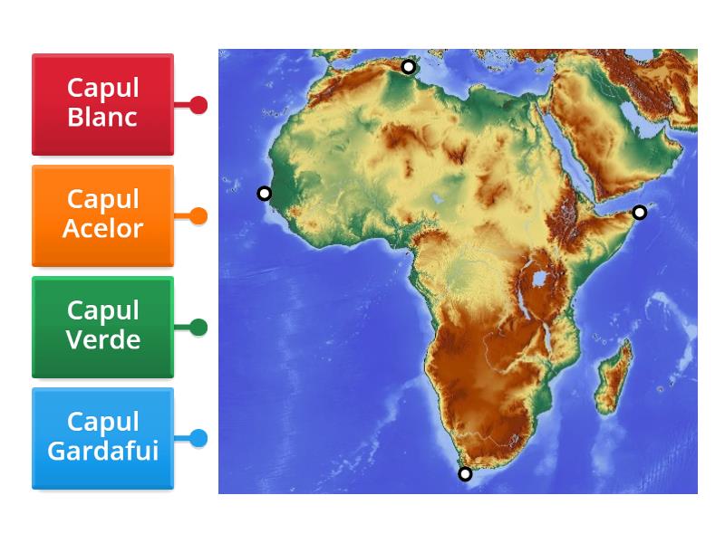 Extremitățile Africii - Labelled diagram