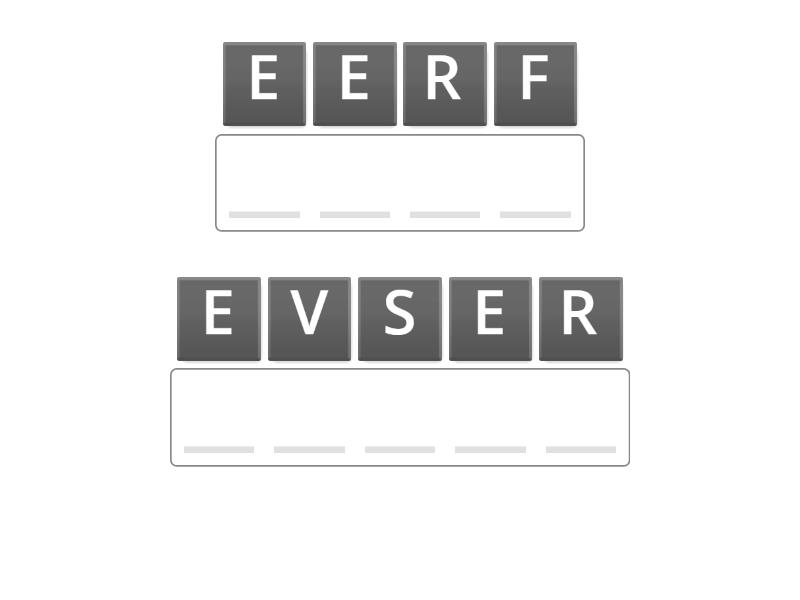 SCRAMBLED WORDS - Anagrama