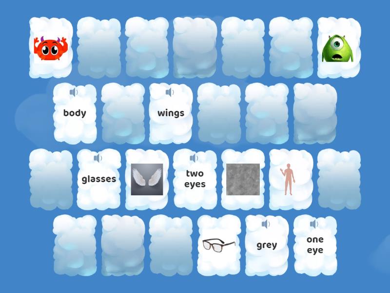 Guess who - monsters - Matching pairs