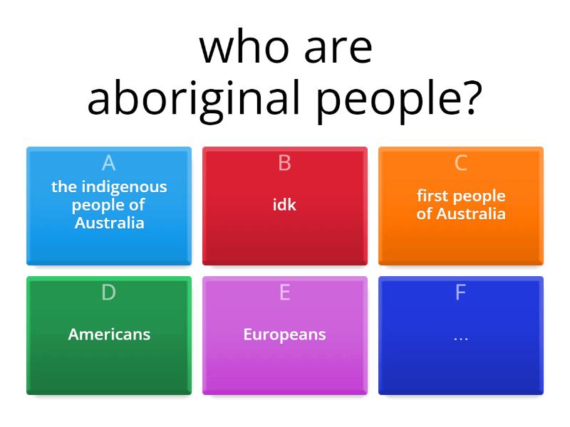 AUSTRALIAN ABORIGINAL PEOPLE - Quiz